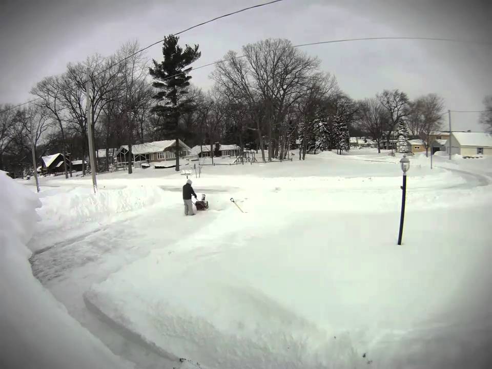 Digging Out My Driveway - Time Lapse - YouTube