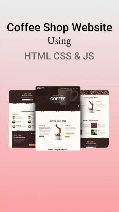 Coffee shop website using html css & js #coffeeshopwebsite #webdevelopment #websitedesign # ...