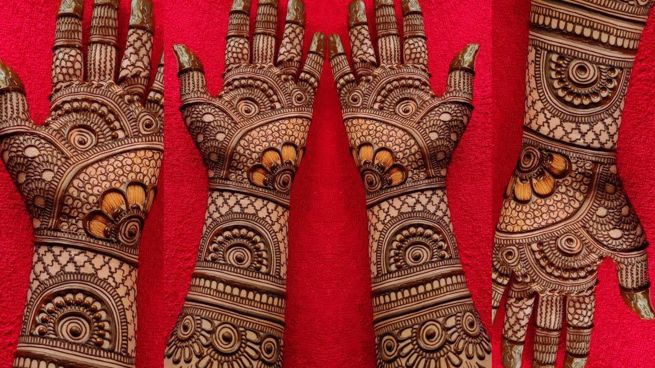 Very beautiful mehndi designs front hand | bharwa Mehandi ka design ...