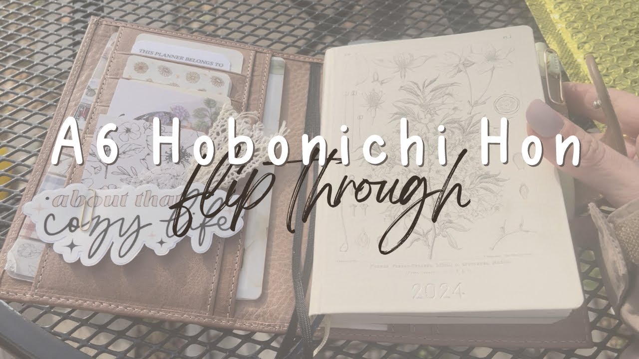 how my a6 hobonichi hon is coming along so far 2024 - YouTube
