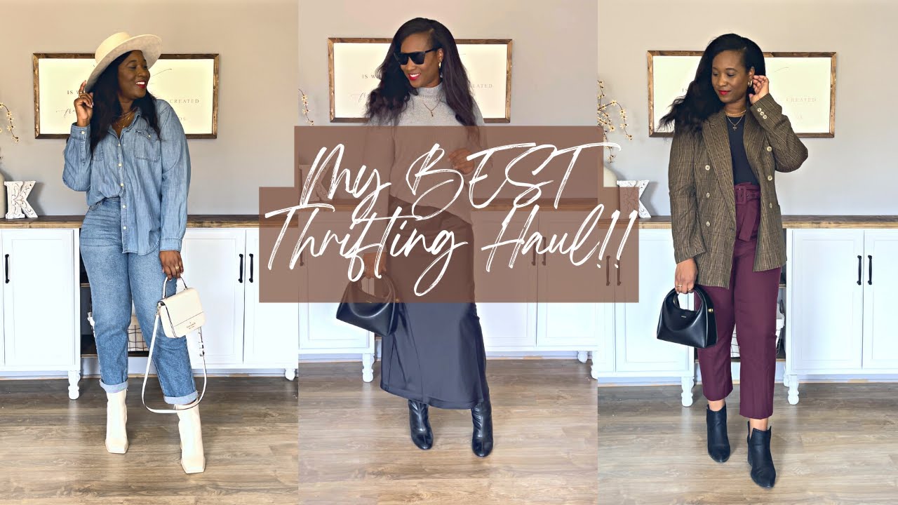 Thrift Store Try On Haul I A Thrift Haul So Good !!!! - YouTube