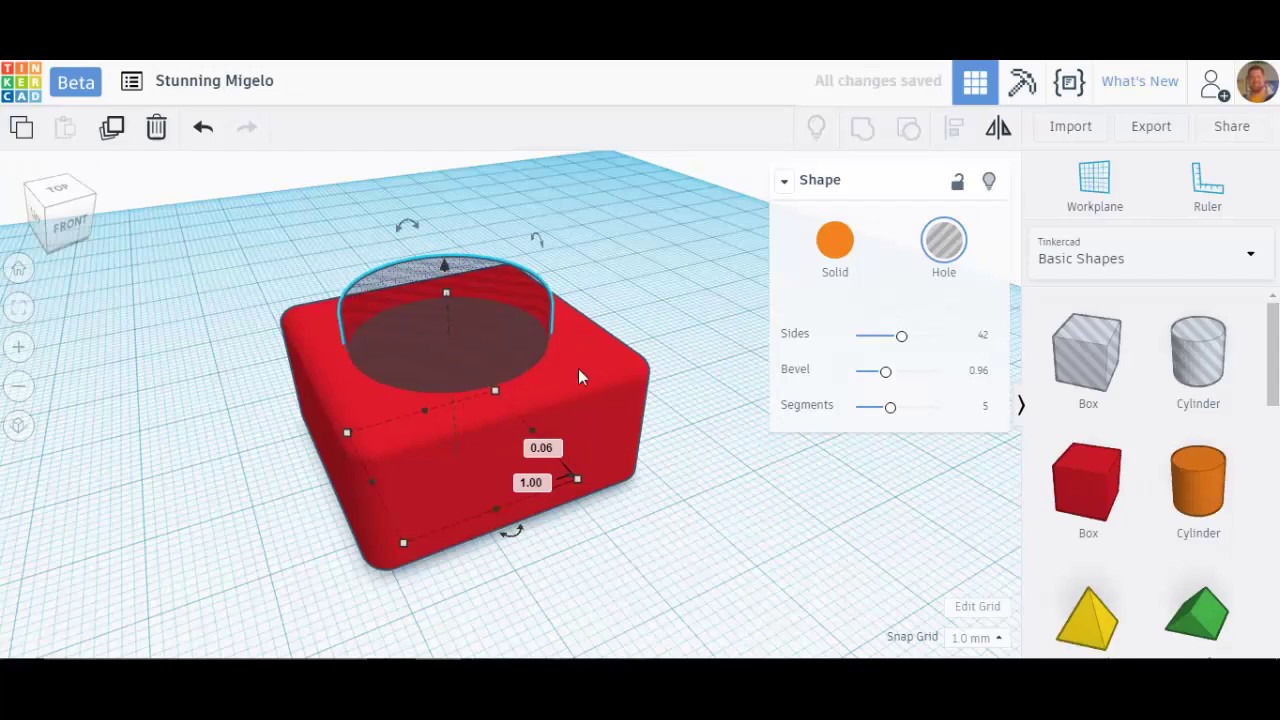 Tinkercad Tutorial 2 Shape Editor And Handles YouTube