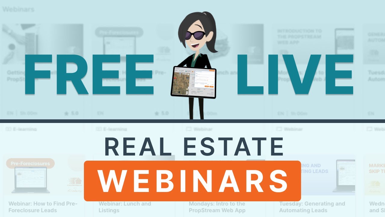 Free Live Webinars For Real Estate Agents | PropStream Academy - YouTube