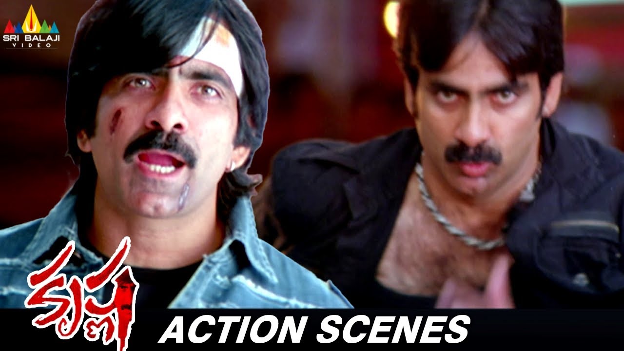 Ravi Teja Back to Back Non Stop Action Scenes | Krishna Movie | Trisha | Sri Balaji Movies - YouTube