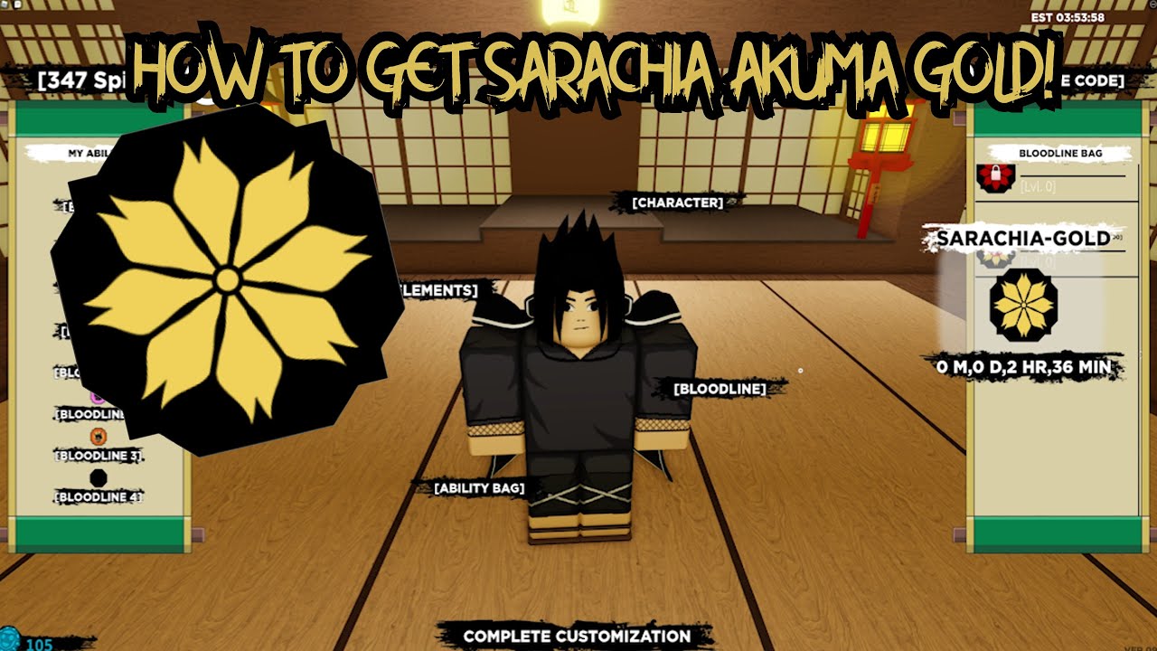 How To Sarachia Akuma Gold! | Shindo Life Roblox - YouTube
