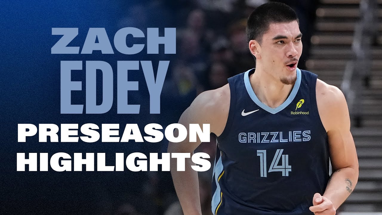 Zach Edey Preseason Highlights | Memphis Grizzlies - YouTube