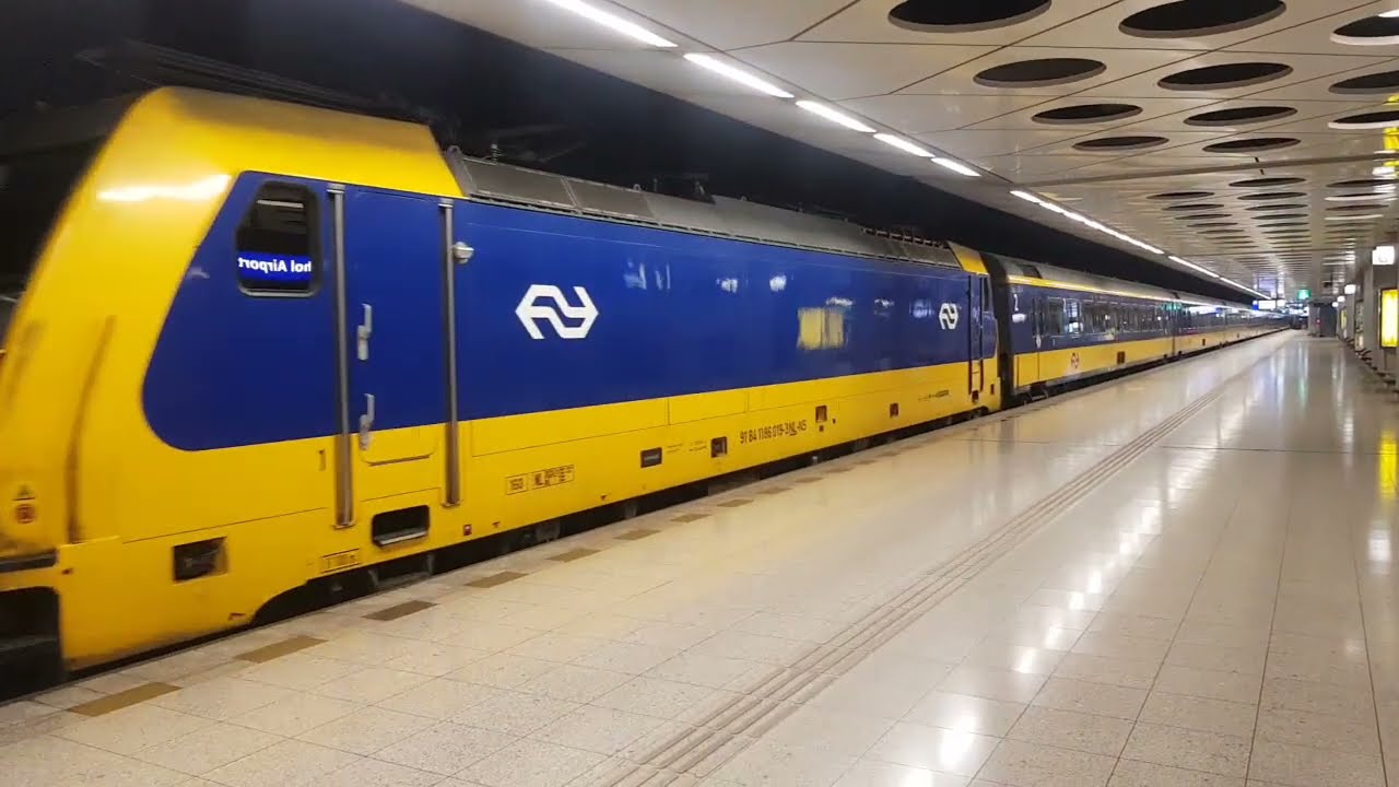 Vertrek van NS E186 met ICD 1050 naar Rotterdam Centraal uit Schiphol ...