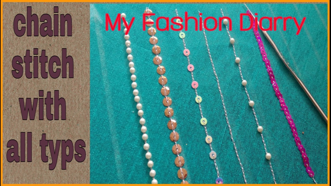 How to do aari /hand work..(chain stitch ) - YouTube