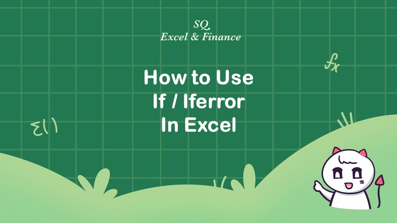 Learn How to Use If / Iferror Functions in Excel in 3 Minutes - YouTube