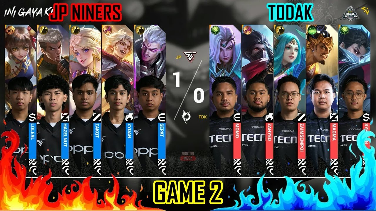 TODAK VS JP NINERS - GAME 2 | MLBB - MPL MY S15 - MINGGU 6 | TDK VS JP ...