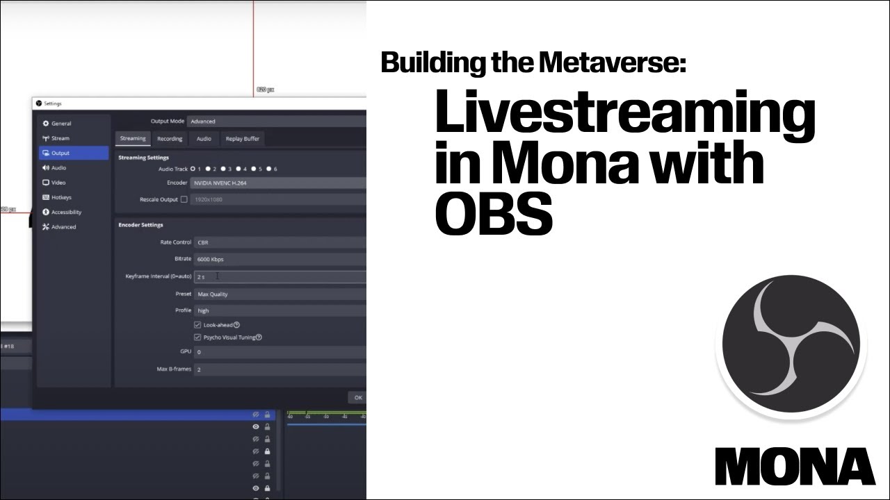 Building the Metaverse : Livestreaming in Mona with OBS - YouTube