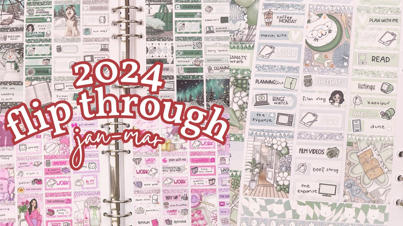 Planner Flip Through ☆ January - March 2024 - YouTube