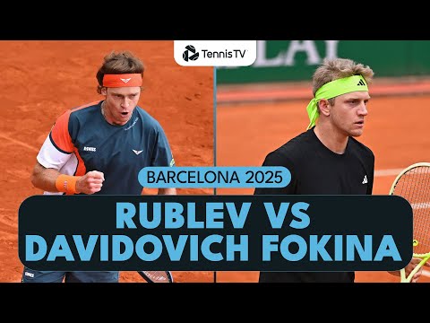 Alejandro Davidovich Fokina vs Andrey Rublev Entertaining Match! | Barcelona 2025