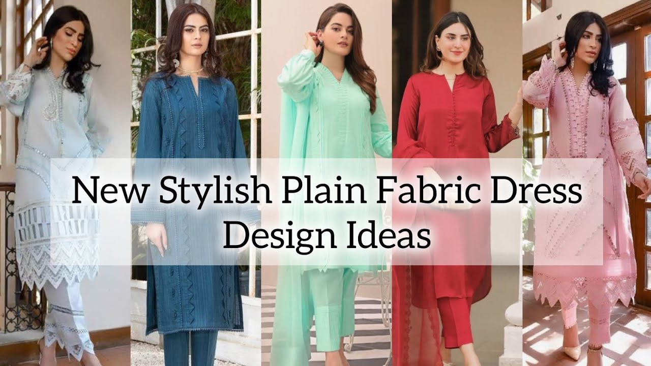 New Plain Fabric Dress Design Ideas|| Simple Daily Routine Dress ...