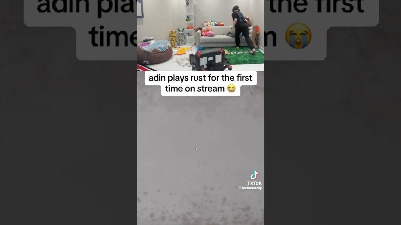 Adin plays rust for the first time on stream 😭😂 #kick #adinross #viral ...