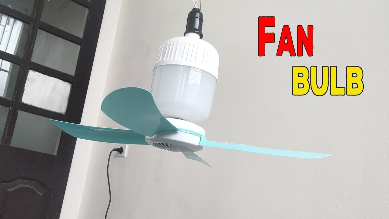 How To Make Ceiling Fan With Bright Lights From Old Led Bulb - YouTube