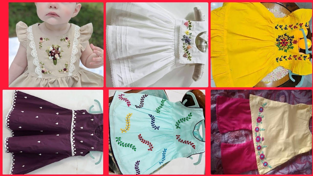 Handembroidered Baby Frock Designs 2022-23 || Homemade Baby Frocks ...