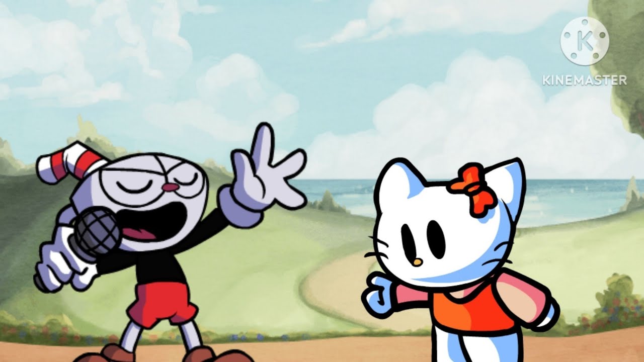Friday night funkin Sneak Eyes But It's Cuphead Vs Hello Kitty Sings It ...