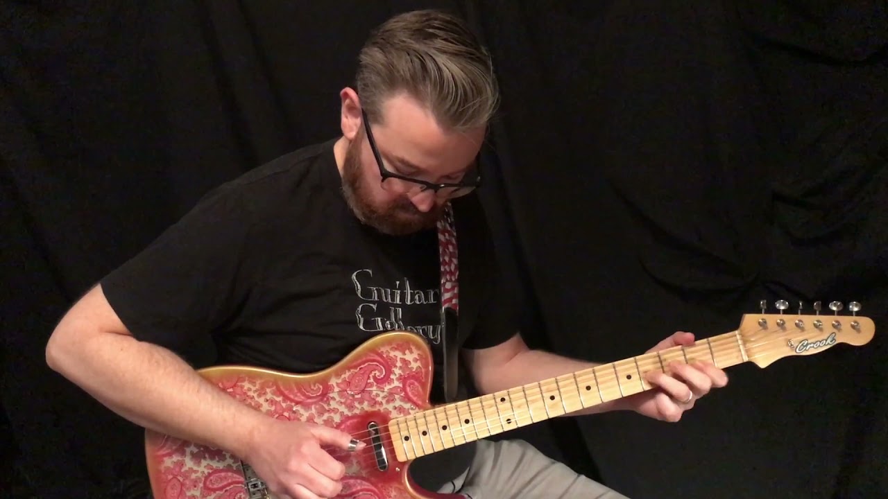 Crook Vintage Pink Paisley Guitar at Guitar Gallery - YouTube