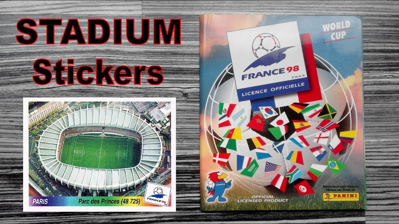 Panini STADIUM Stickers FIFA World Cup Album "France 98" - YouTube
