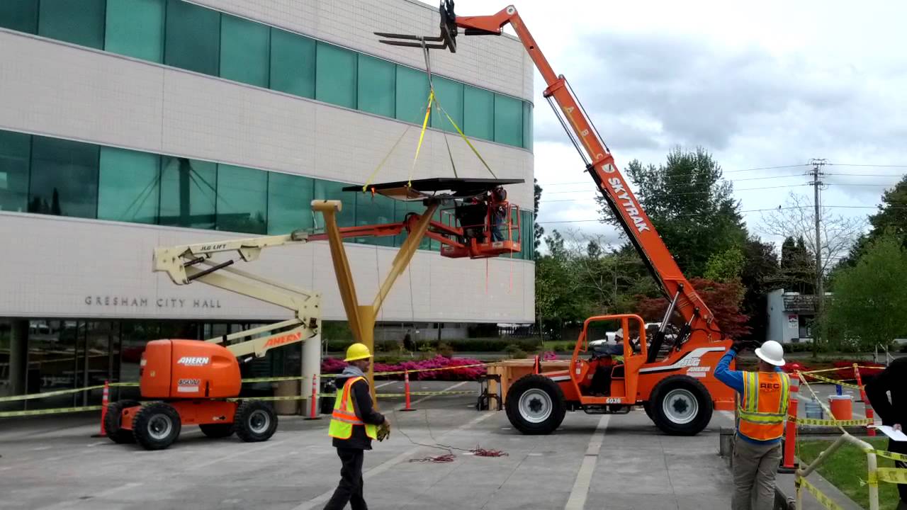 Solar Tree Installation at Gresham City Hall - YouTube