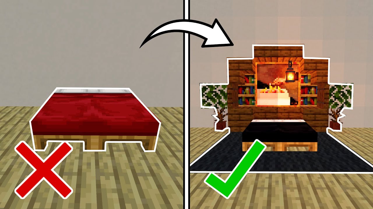 5 Formas de decorar tus CAMAS en Minecraft #1 💤 [Tutorial] - YouTube