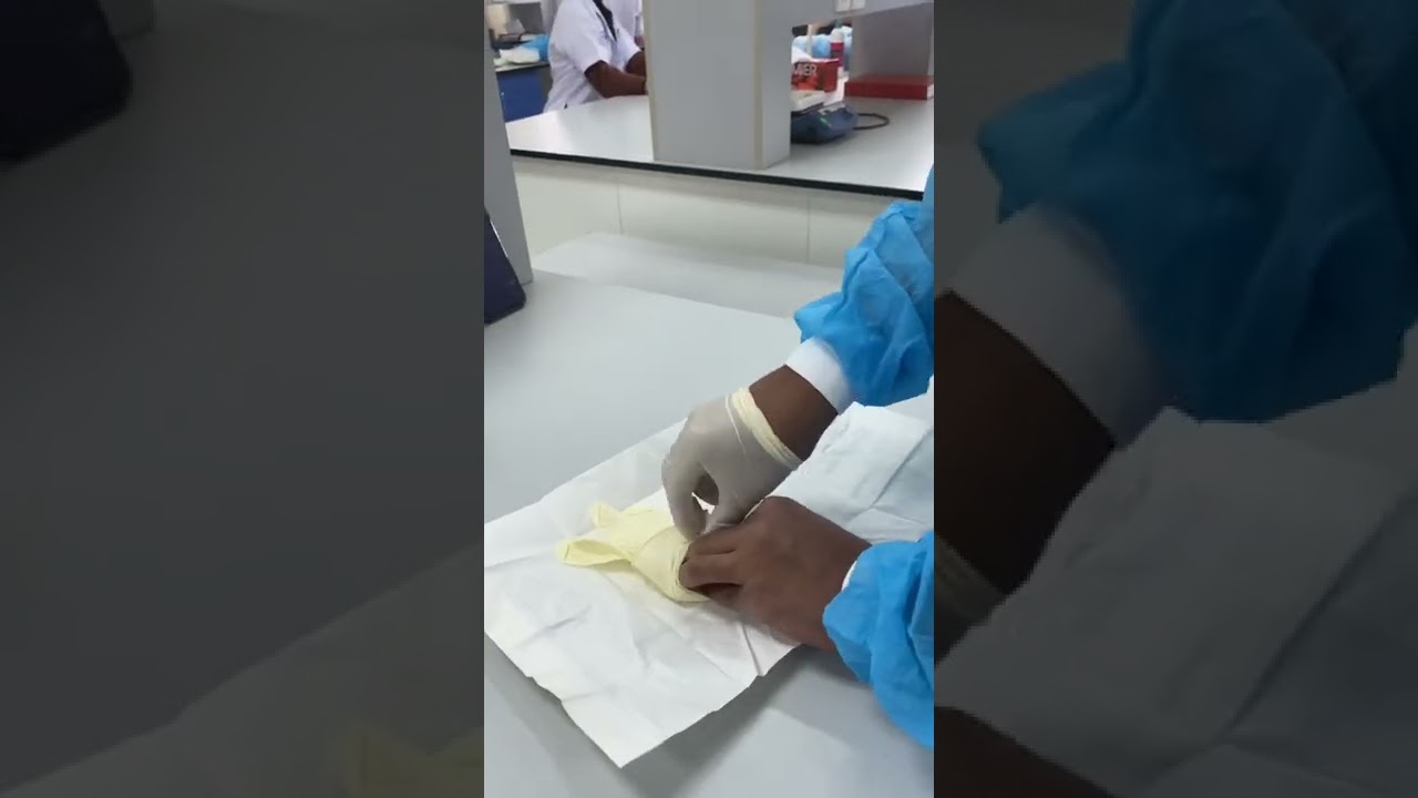 gloving and de-gloving procedure - YouTube