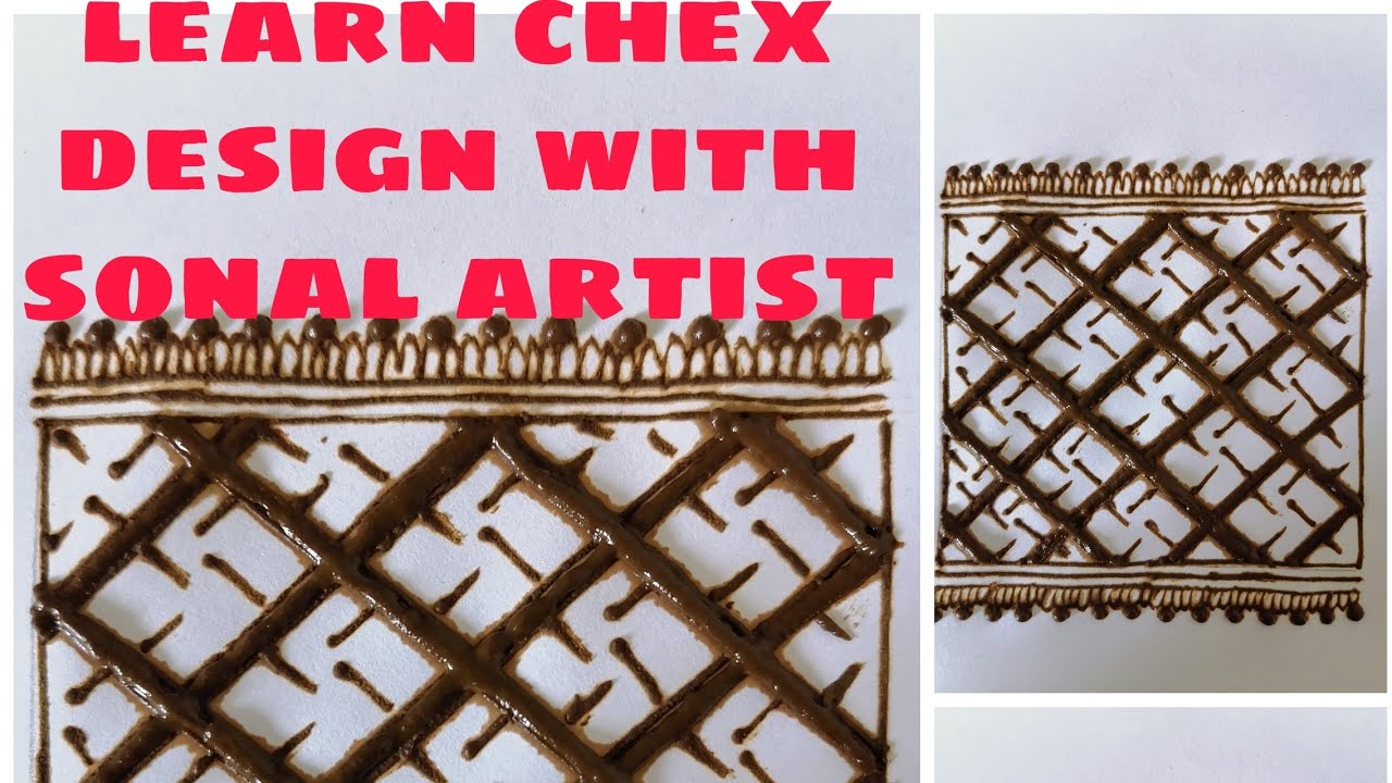 Learn to chex design...Bridal mehndi me sathiya chex banana sikhe..आसान ...