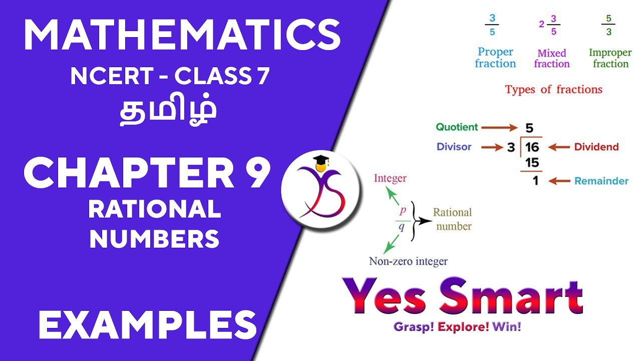 NCERT | CLASS 7 | EX 9 EXAMPLES | RATIONAL NUMBERS ~ Edition 2019/08 ...