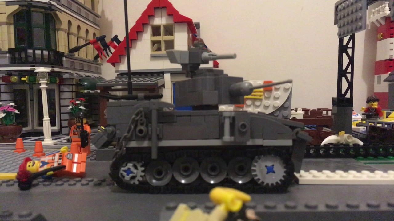 Lego tank rampage (stop motion) - YouTube