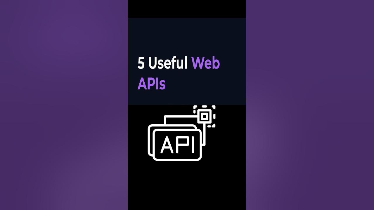 Useful web APIs #codeing #education #programminglanguage - YouTube