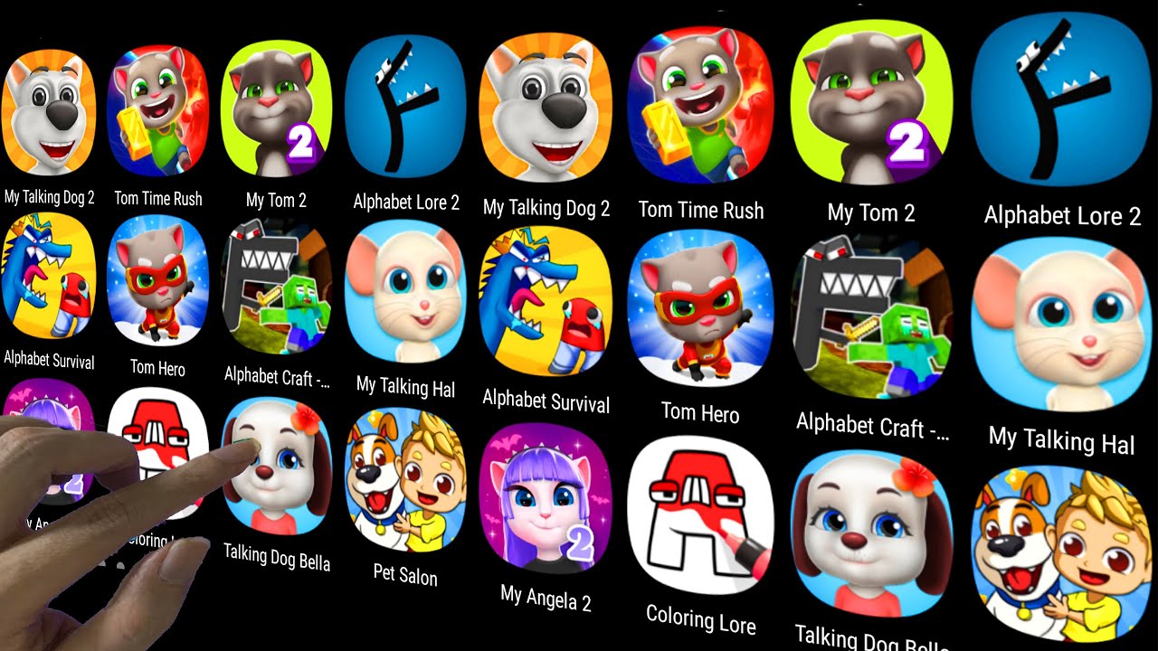 My Talking (Hal + Dog 2 + Tom Time Rush + Tom 2 + Lore Alphabet 2 + Tom ...