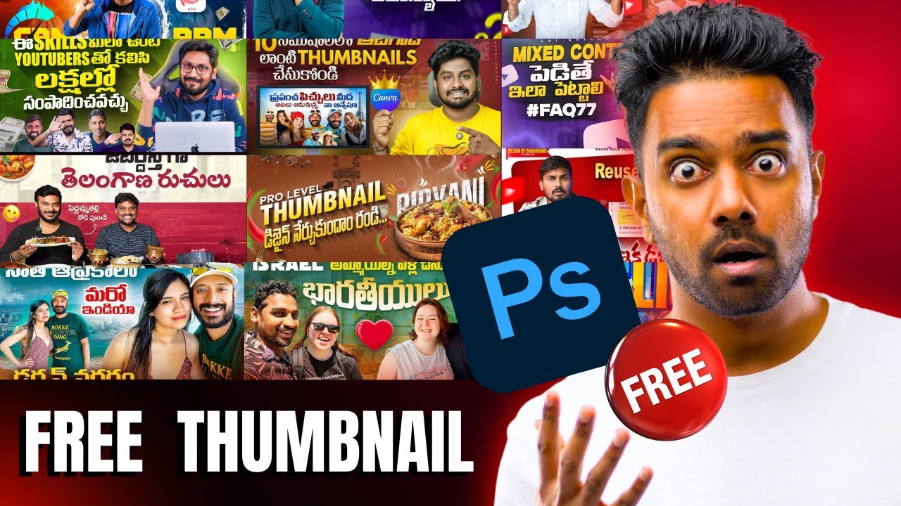 Top YouTuber Thumbnails Free PSD Pack 🔥 | 15 Professional Designs - YouTube