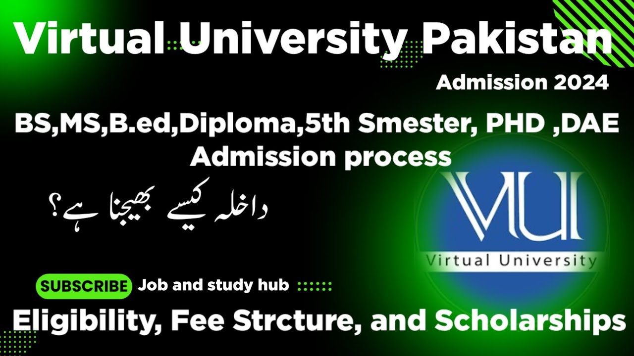 Virtual University Admission 2024| Virtual University Fee Structure | - YouTube