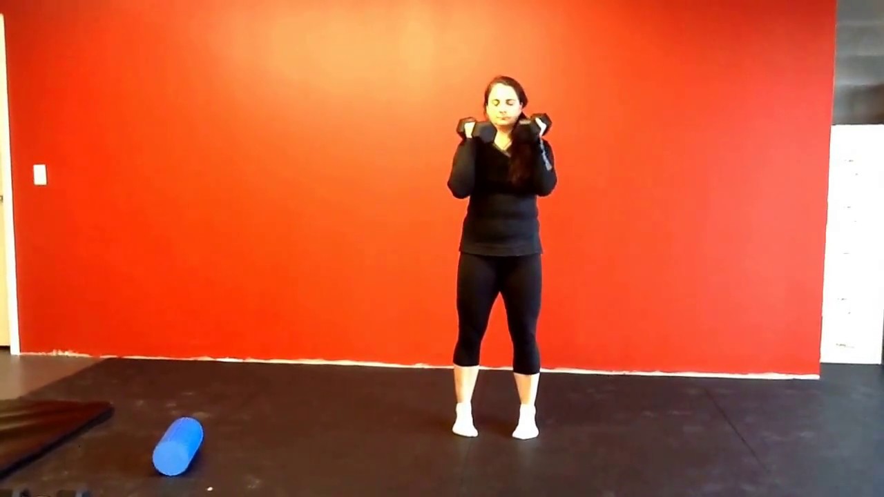 MFT Double Arm Dumbbell Push Press - YouTube