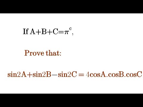 If A+B+C=180 degree, prove that sin2A+sin2B-sin2C= 4cosA.cosB.cosC ...