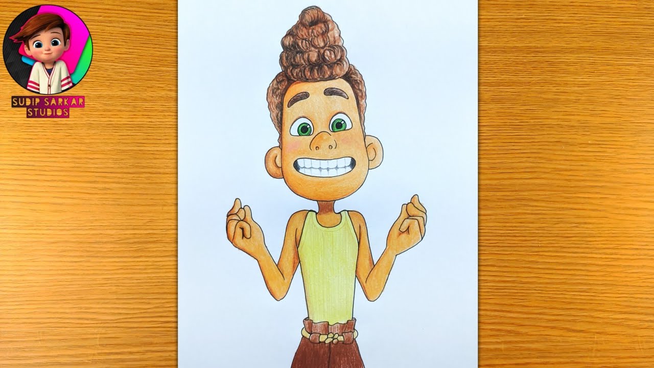 How to Draw Alberto From Luca Disney Pixar - Step By Step - YouTube