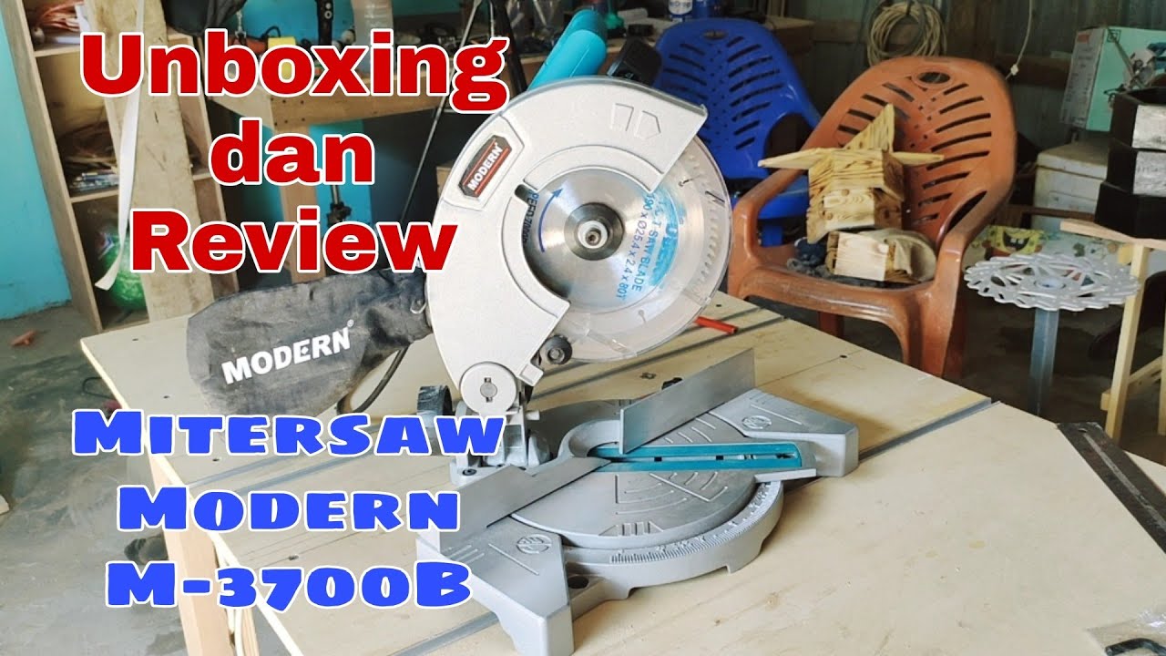 Unboxing dan Review Mitersaw Modern M3700B - YouTube