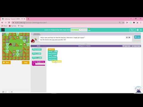 Code.org-Course C- Lesson 1- Lesson 4 (1-11) - YouTube