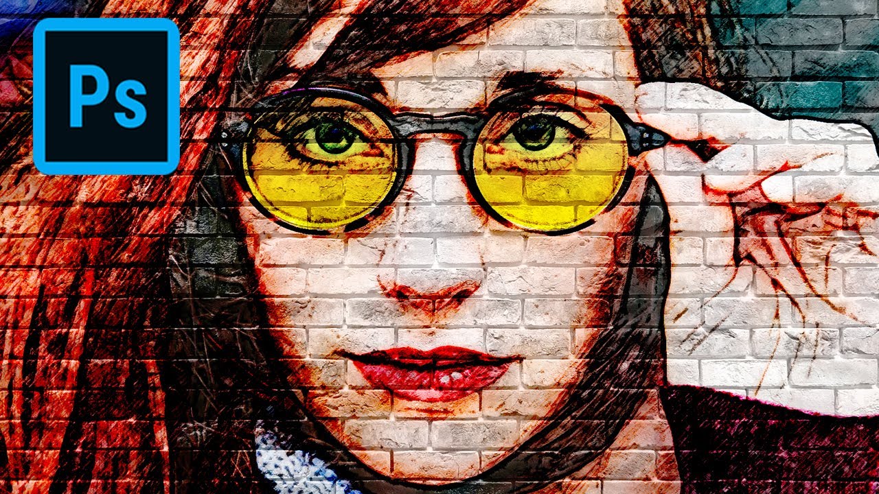 Bricks Wall Portrait Photo Editing - Photoshop Tutorial - YouTube