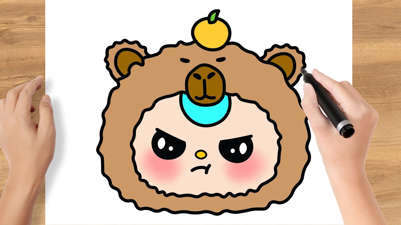 How to Draw Baby Three Capybara Easy | Drawing Baby Three Capybara Step ...
