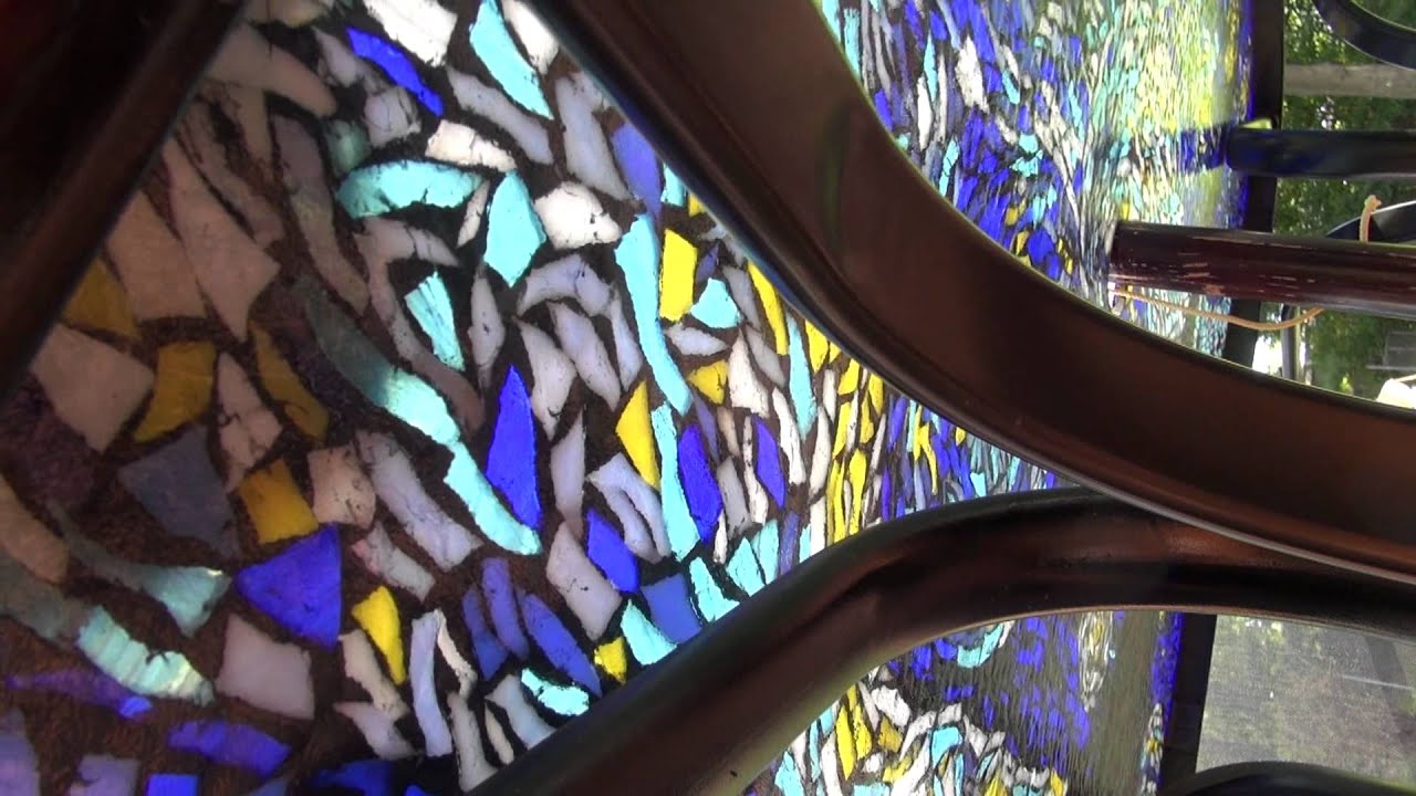 Finished Stained Glassed Patio Table - YouTube