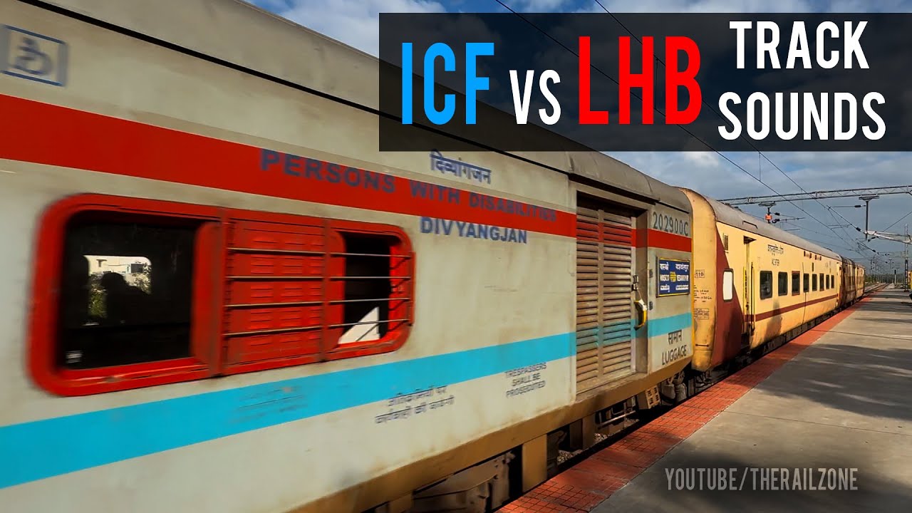 ICF vs LHB Coach Track Sounds high-speed #trainvideos #indianrailways # ...