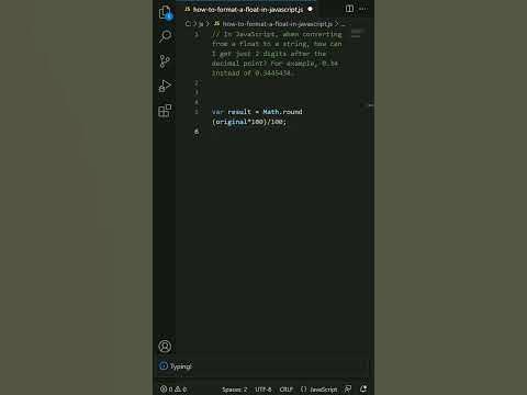 floating point - How to format a float in javascript? - YouTube