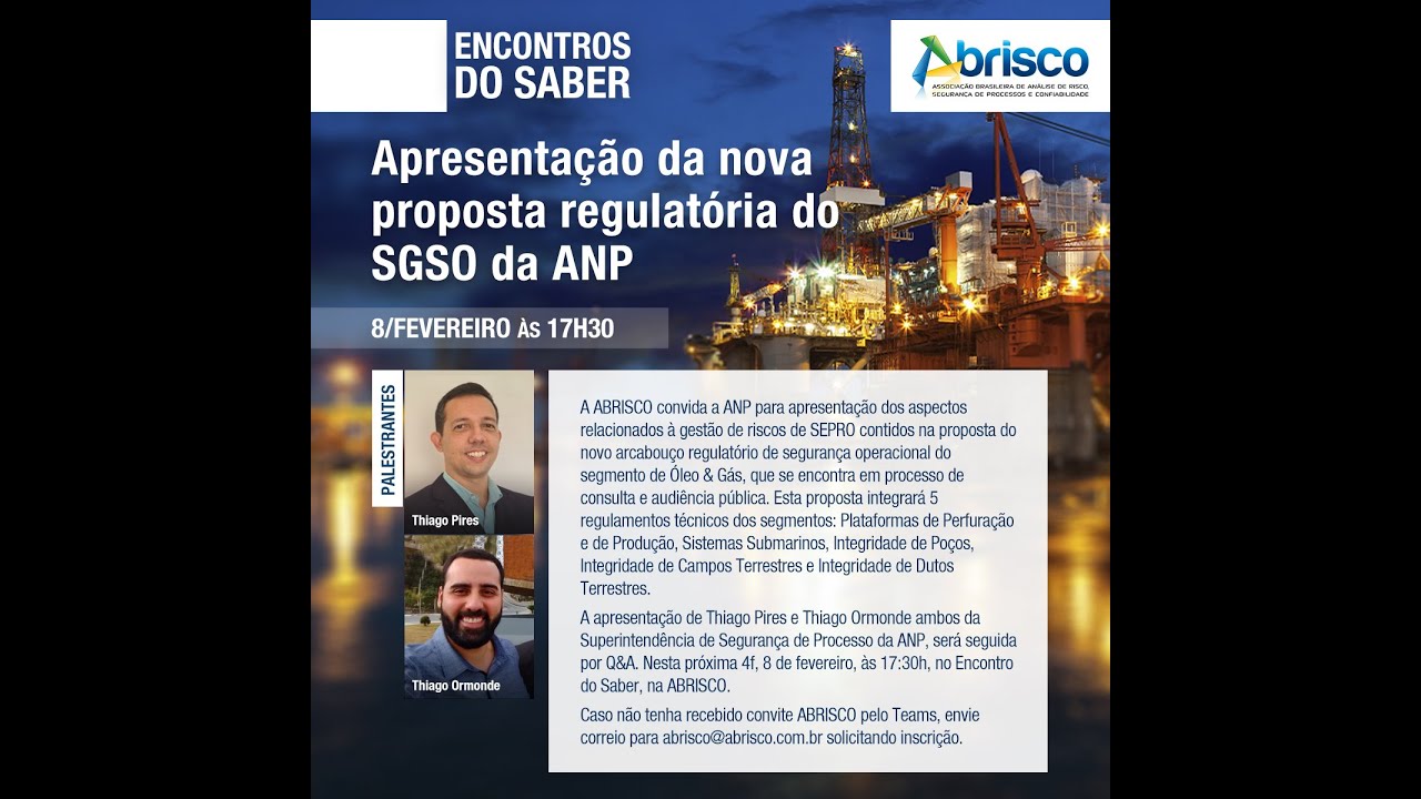 Apresentação da Nova Proposta Regulatória do SGSO ANP - YouTube