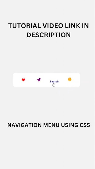 Navigation Menu Using HTML and CSS😍 #shorts #navigationbar #menubar #cssanimation #cssmenu - YouTube