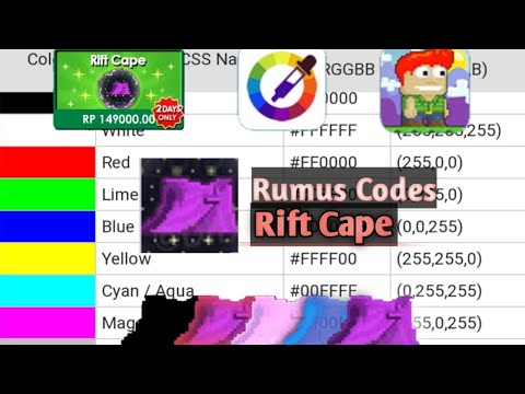 Rumus Colour Rift Cape!! ( All Colour ) | Growtopia - YouTube