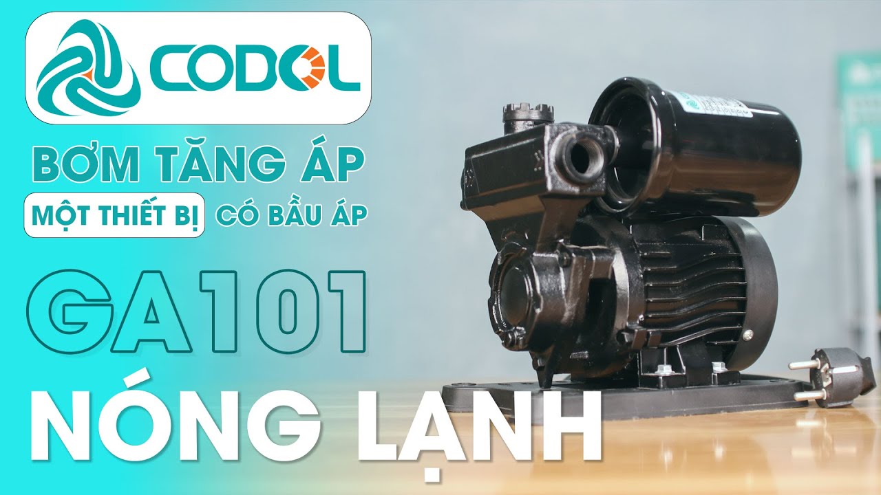 Máy bơm tăng áp 1 thiết bị có bầu áp Codol mã sản phẩm GA101 - YouTube