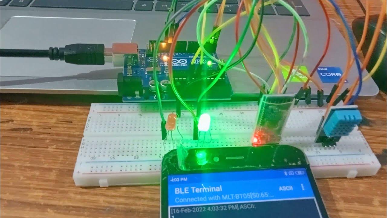 HM-10 BLE Module with Arduino to display Temperature on your Android phone - YouTube