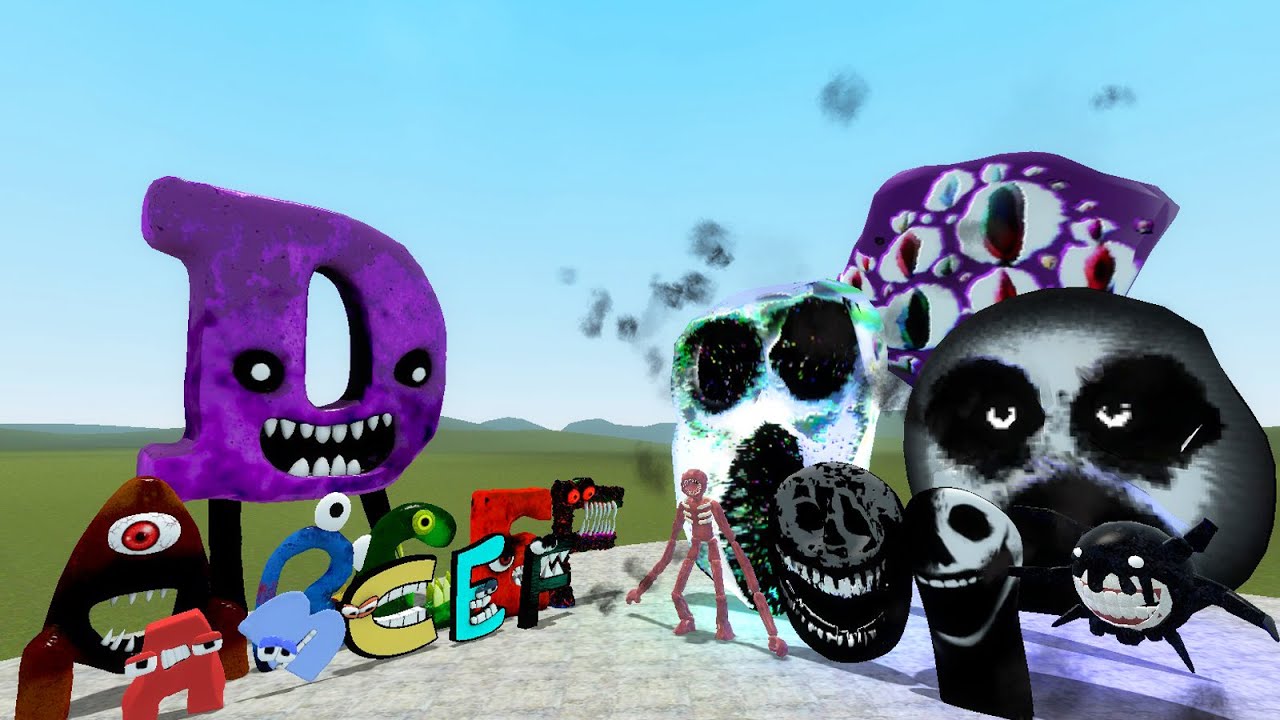 NIGHTMARE ALPHABET LORE VS Roblox Doors Monsters Family - GARRY'S MOD ...